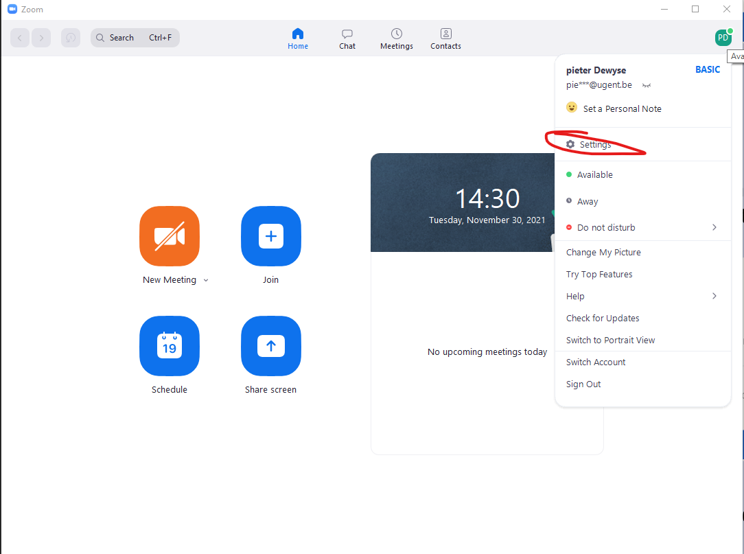 Re: stuck at zoom home screen - Zoom Community