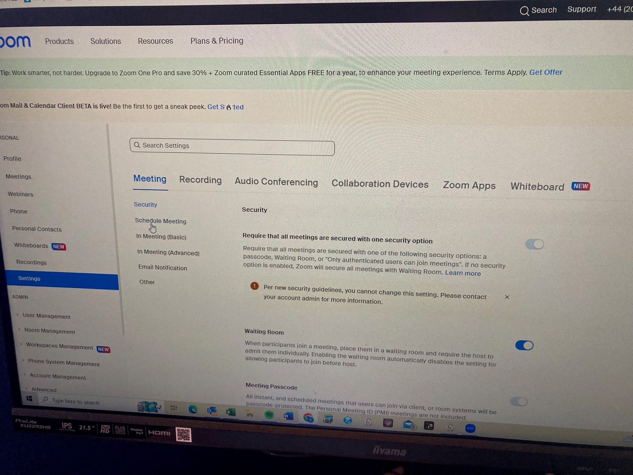No video option in settings - Zoom Community
